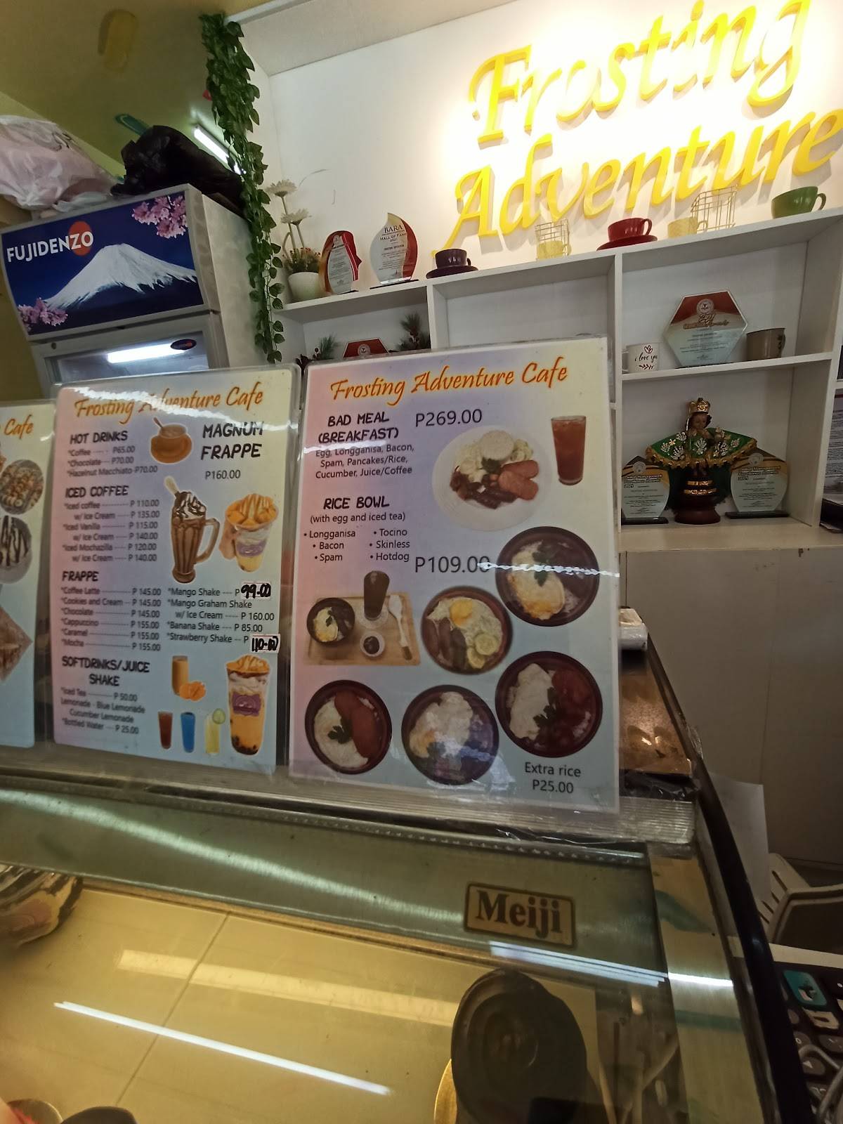 Menu at Frosting Adventure Cafe, Cebu City