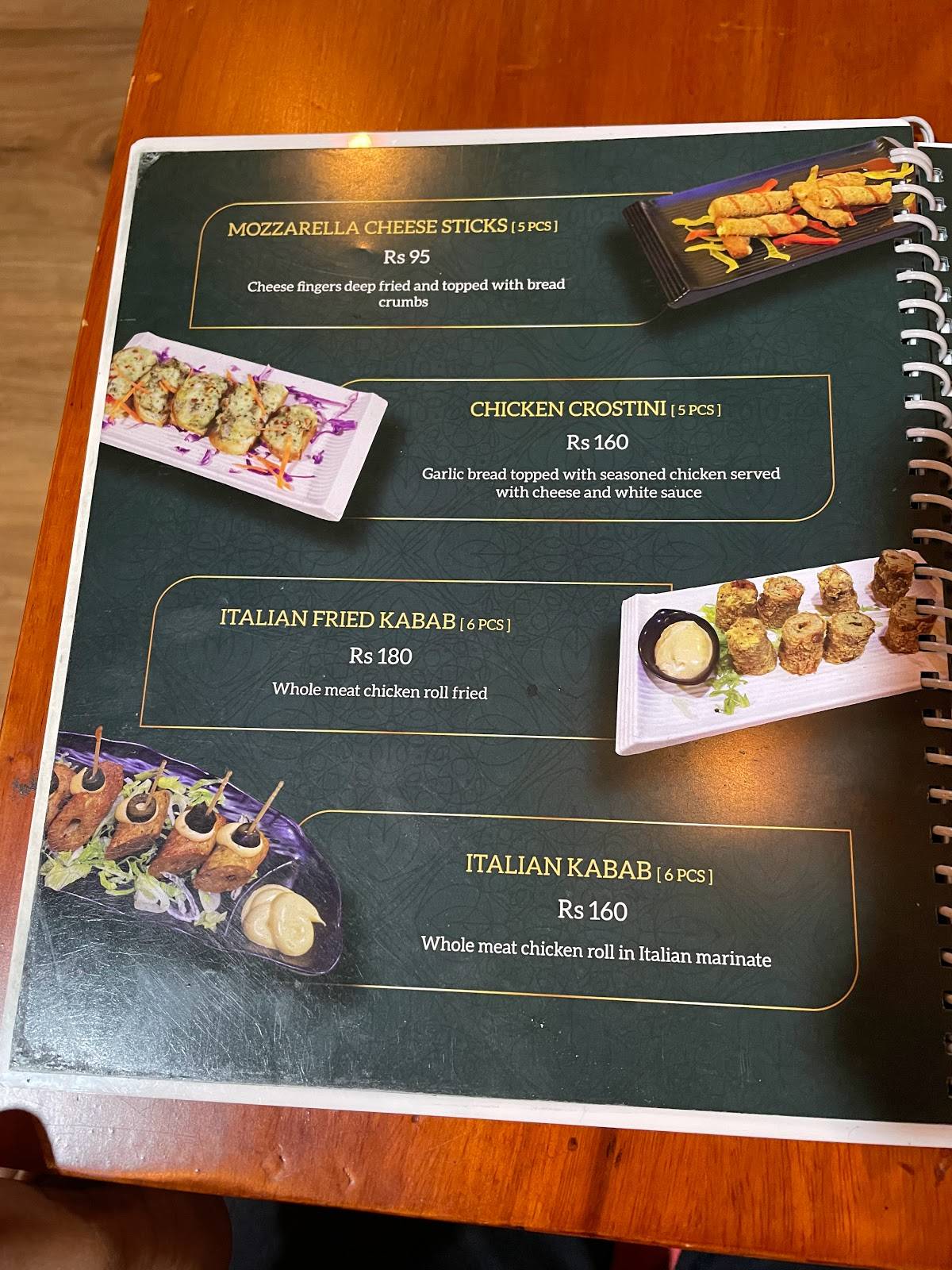 Menu at Honcho Café, Kanhangad