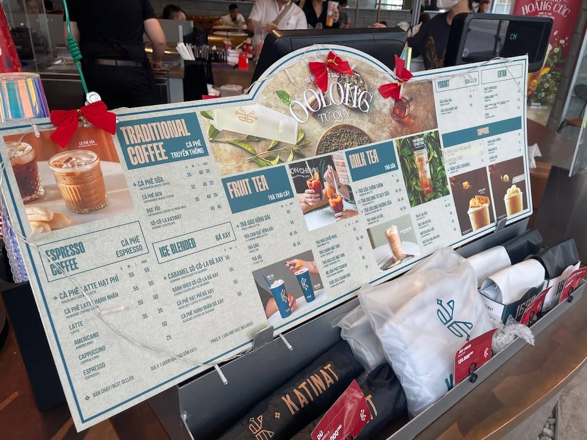 Menu at Katinat Saigon Cafe - Tạ Quang Bửu, Ho Chi Minh City