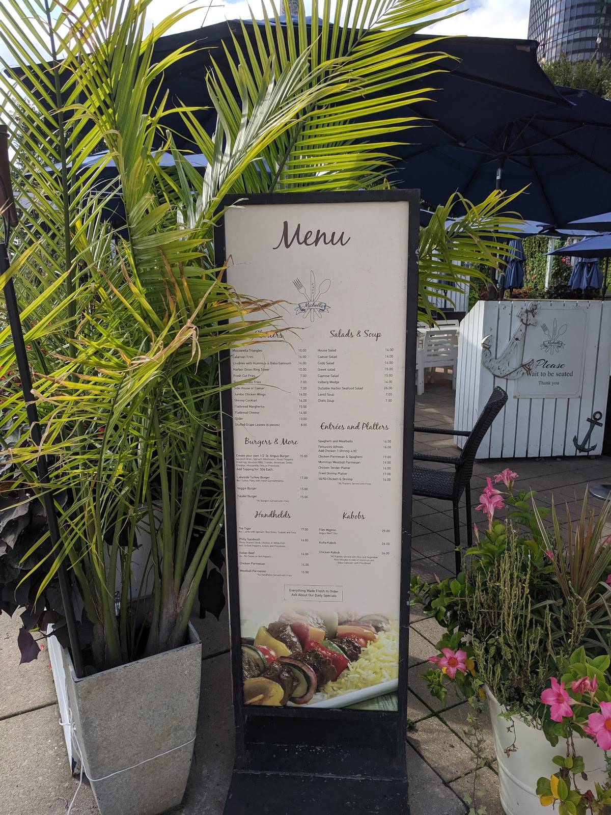 Menu at Cafe Michelle @Dusable Harbor, Chicago, 200 N Lakefront Trl