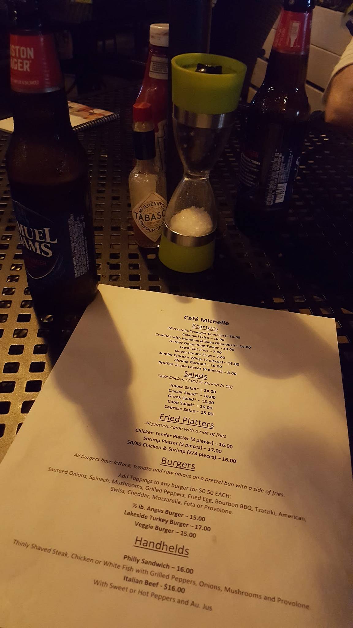 Menu at Cafe Michelle @Dusable Harbor, Chicago, 200 N Lakefront Trl