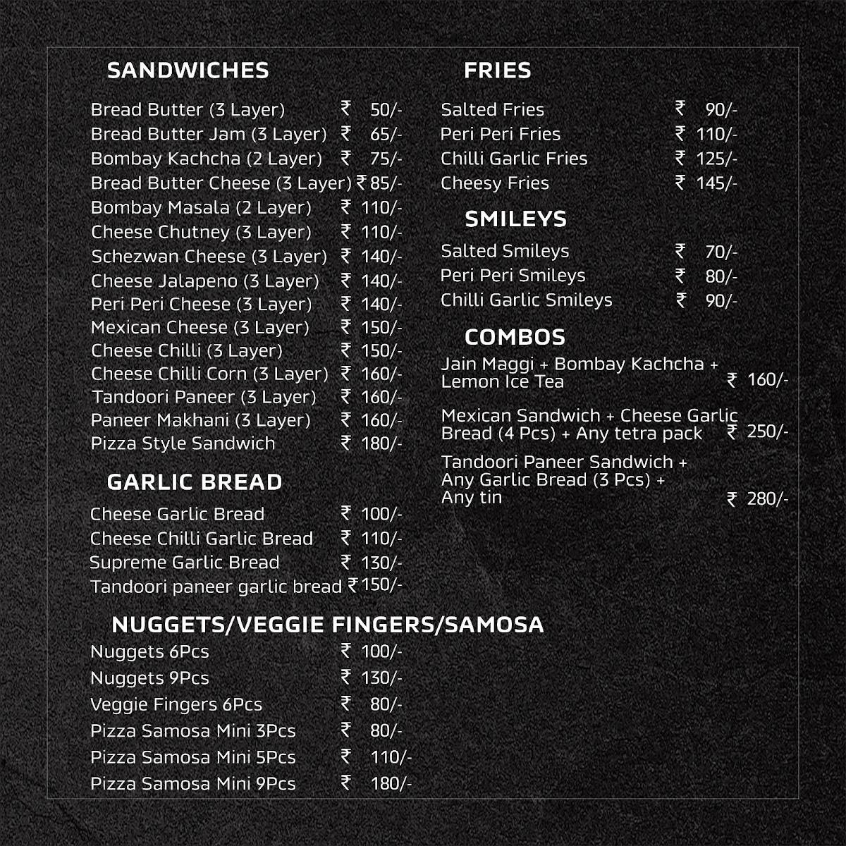 Menu at Nescafé navsari, Navsari