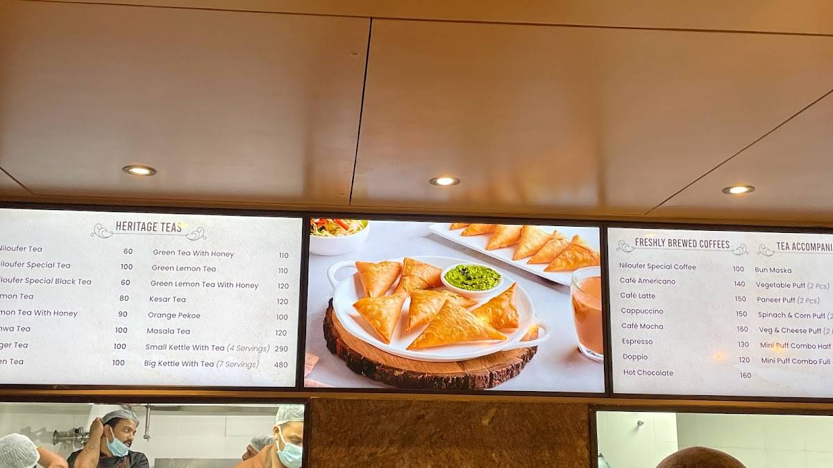 Menu at Cafe Niloufer Himayatnagar, Hyderabad