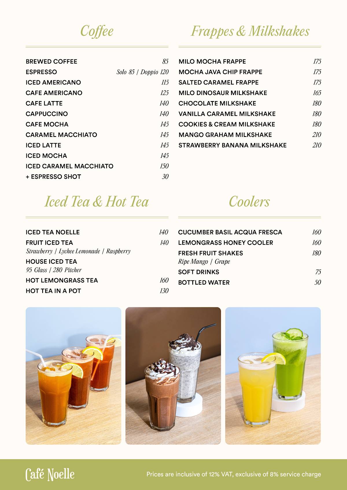Menu at Café Noelle - Greenfields Square, San Fernando cafe, San Fernando