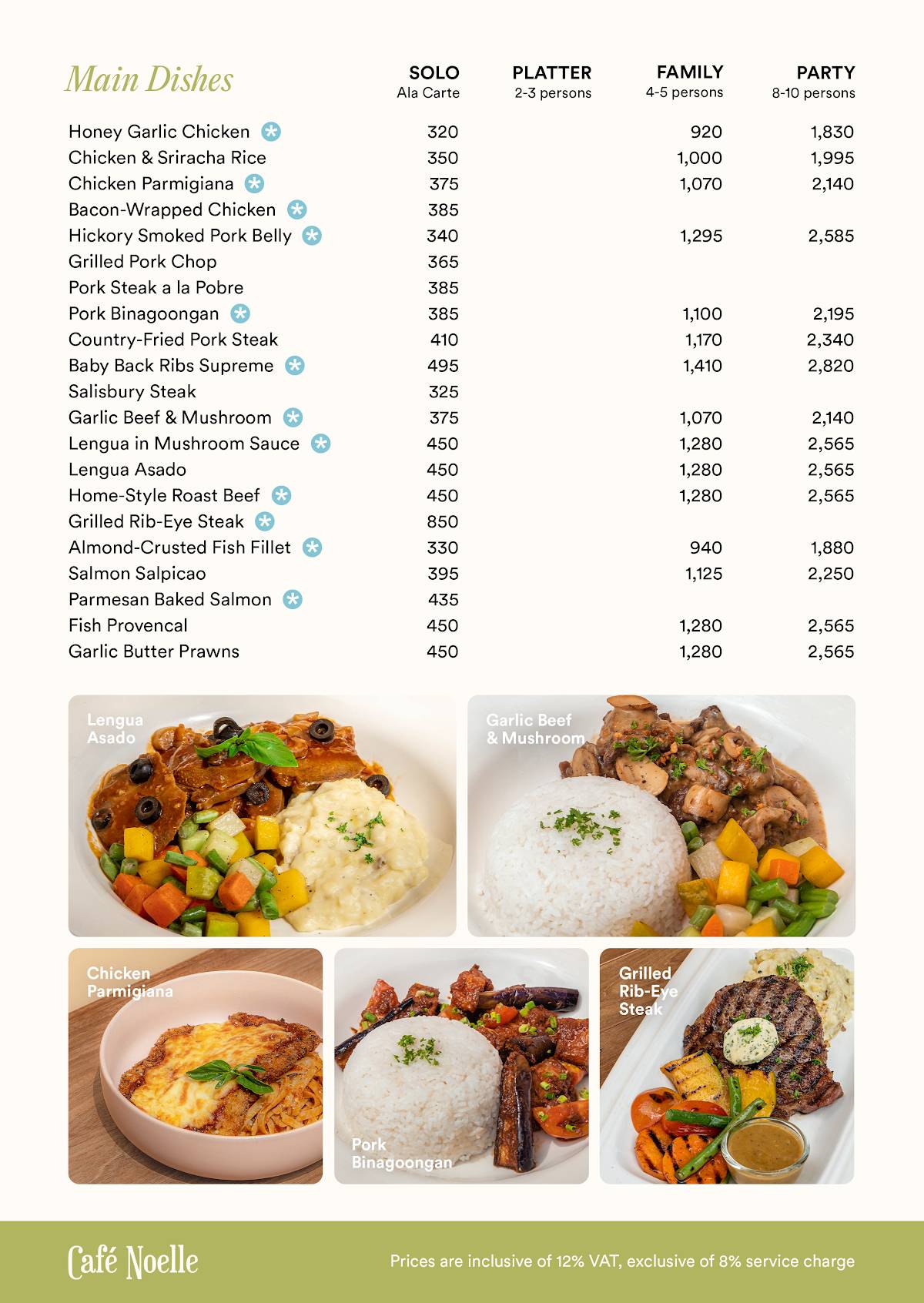 Menu at Café Noelle - Greenfields Square, San Fernando cafe, San Fernando