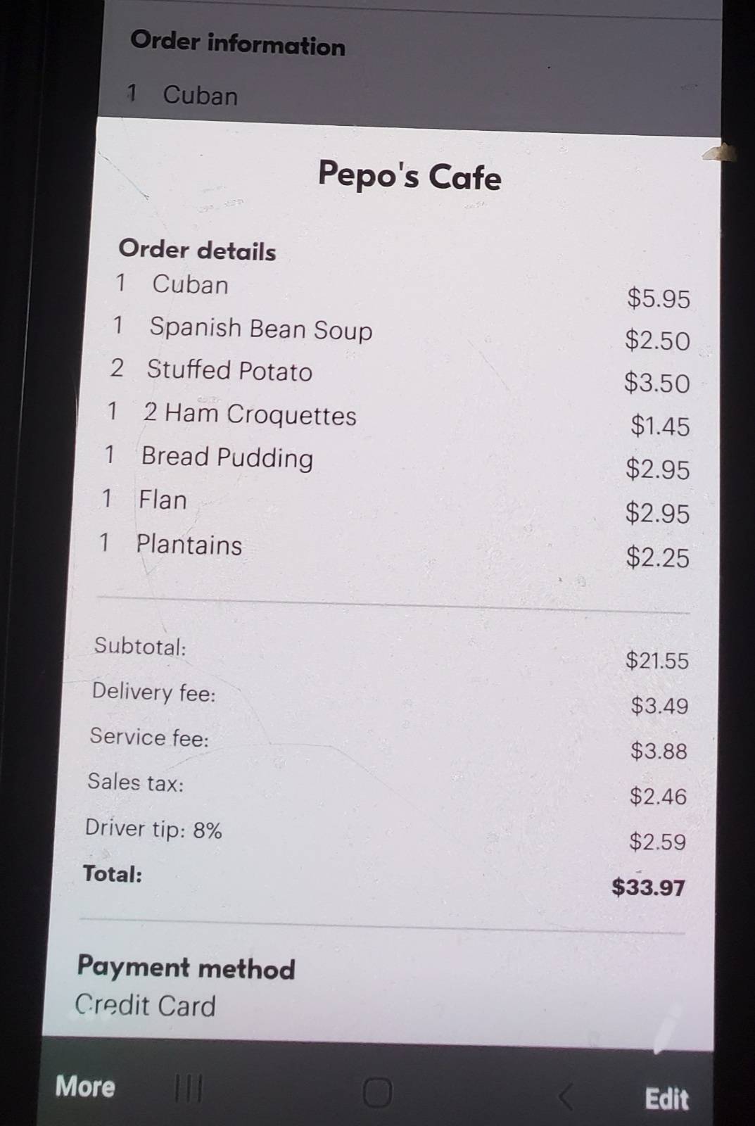 Menu at Pepo's Cafe - Northdale Blvd, Tampa