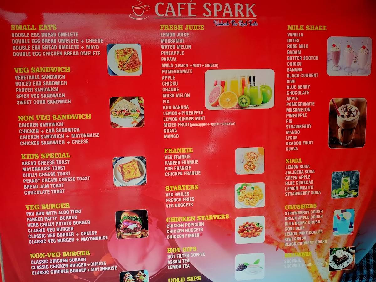 Menu at Cafe Spark, Bengaluru, #16/4