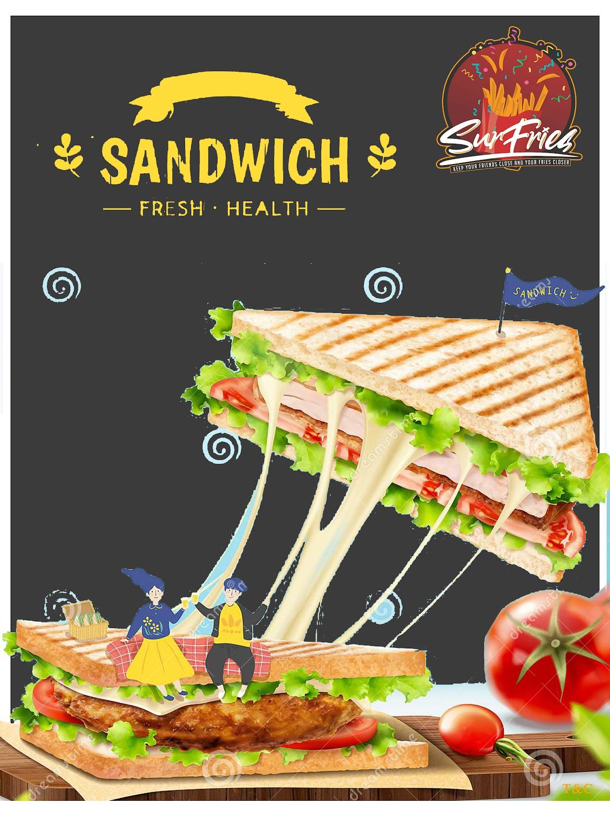 Menu at Sur Fries Cafe, Coimbatore