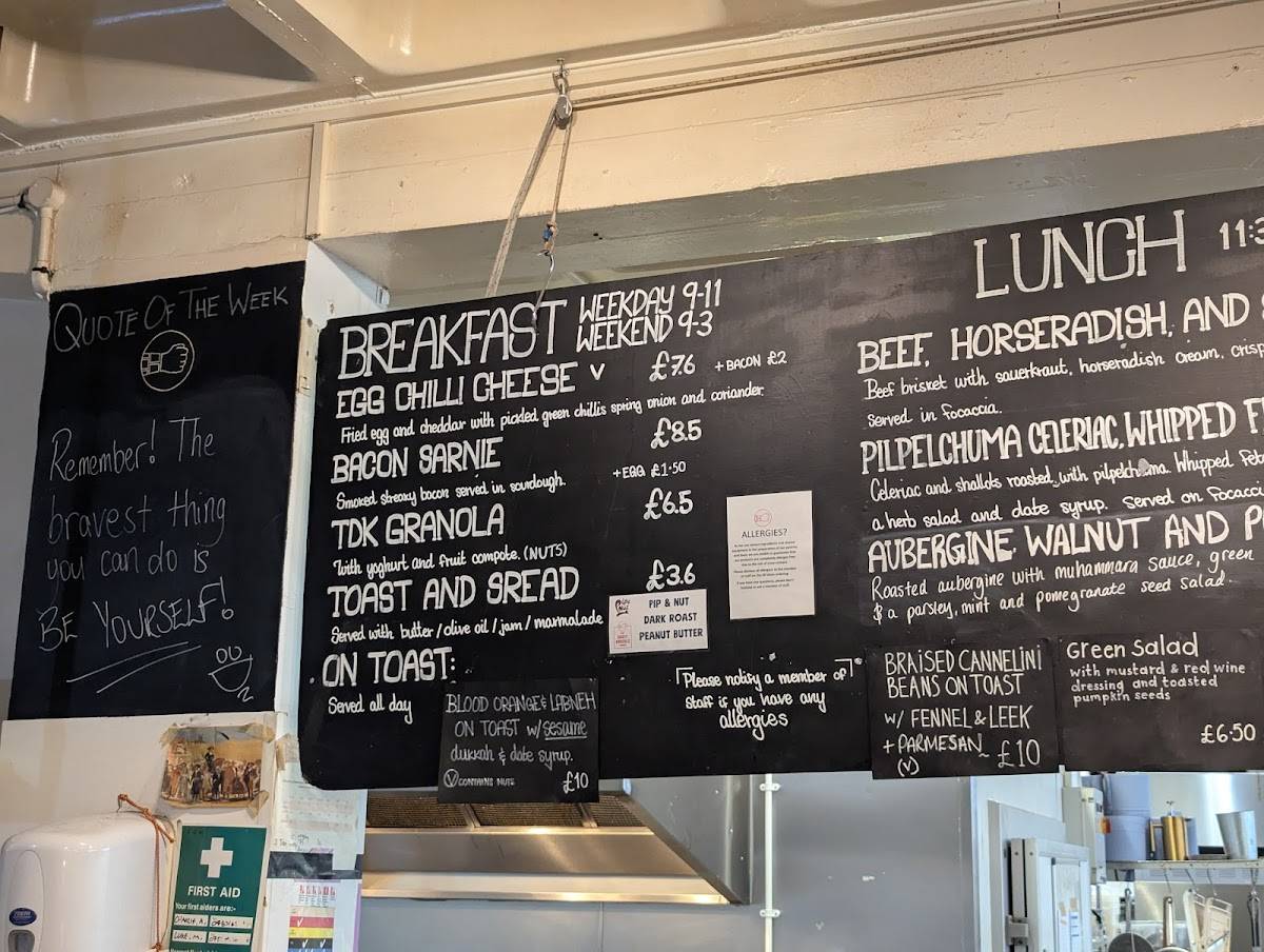 Menu at The Dusty Knuckle Bakery, London