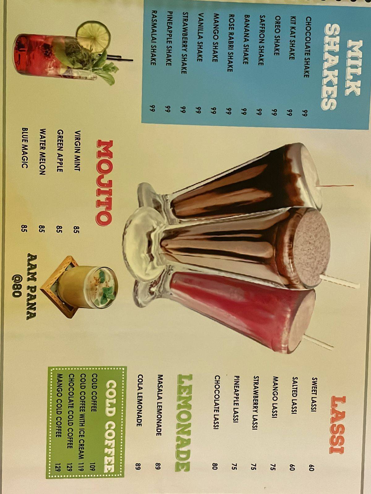 Menu at The Street Cafe, Ranchi