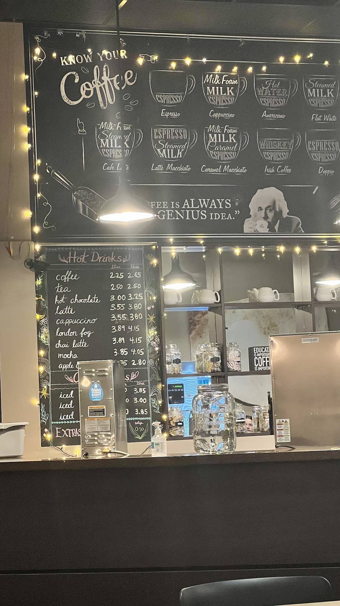 Menu au The Study café, Thunder Bay