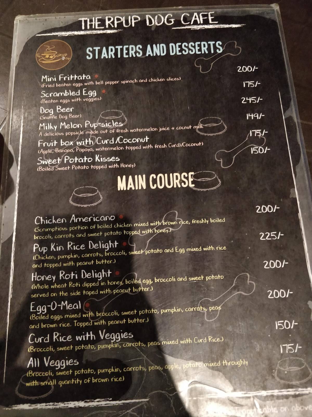 Menu at Therpup - The Dog Cafe, Bengaluru