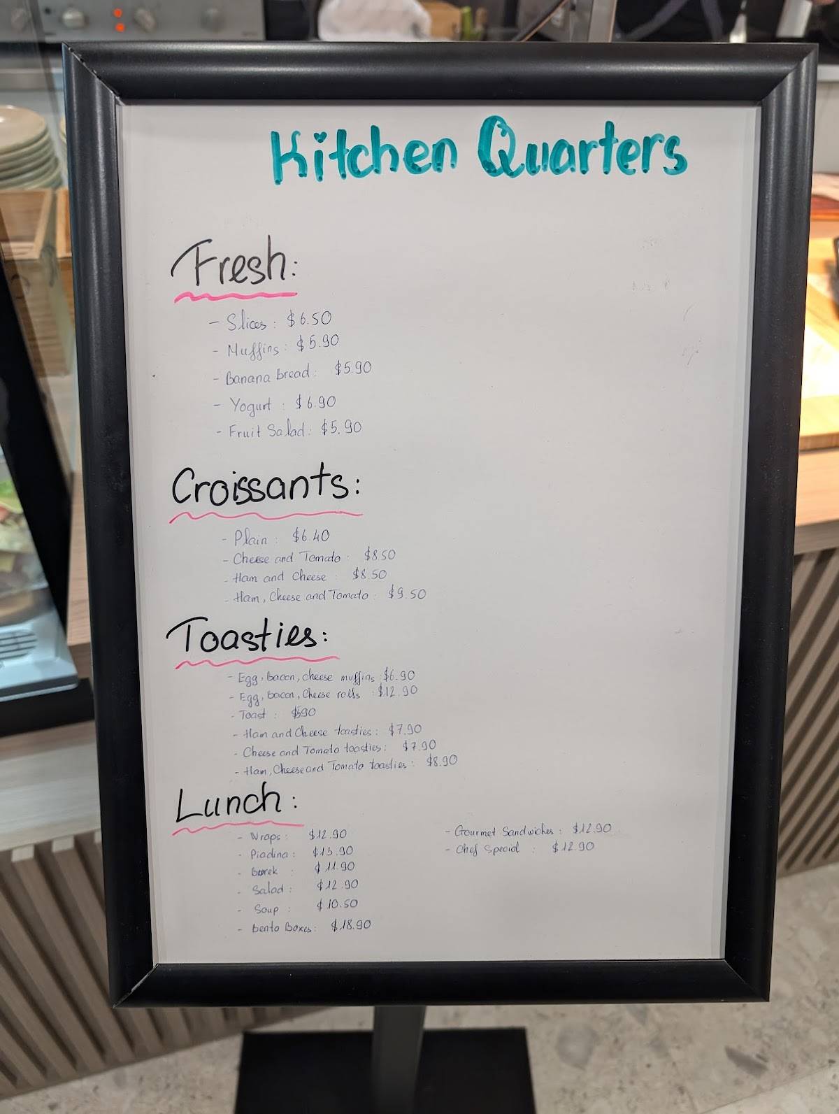 Menu at Treasury Cafe, East Melbourne, 1 Macarthur St