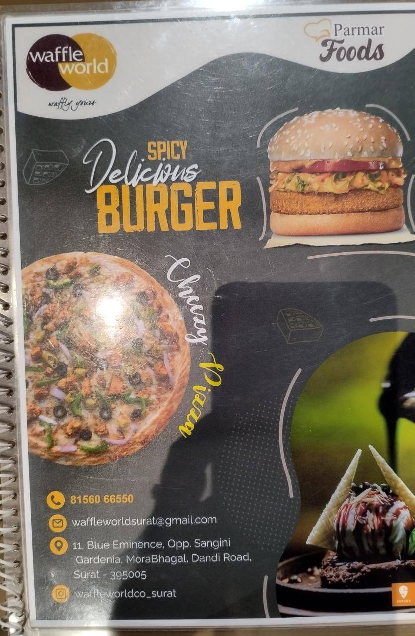 Menu at Waffle World, Surat