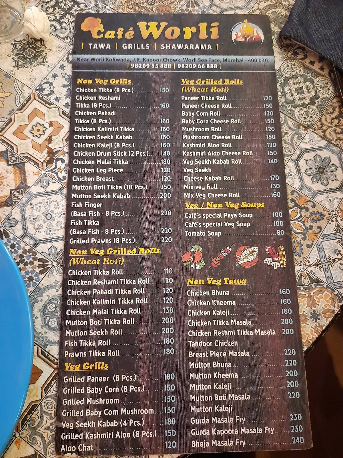 Menu at Cafe Worli, Mumbai