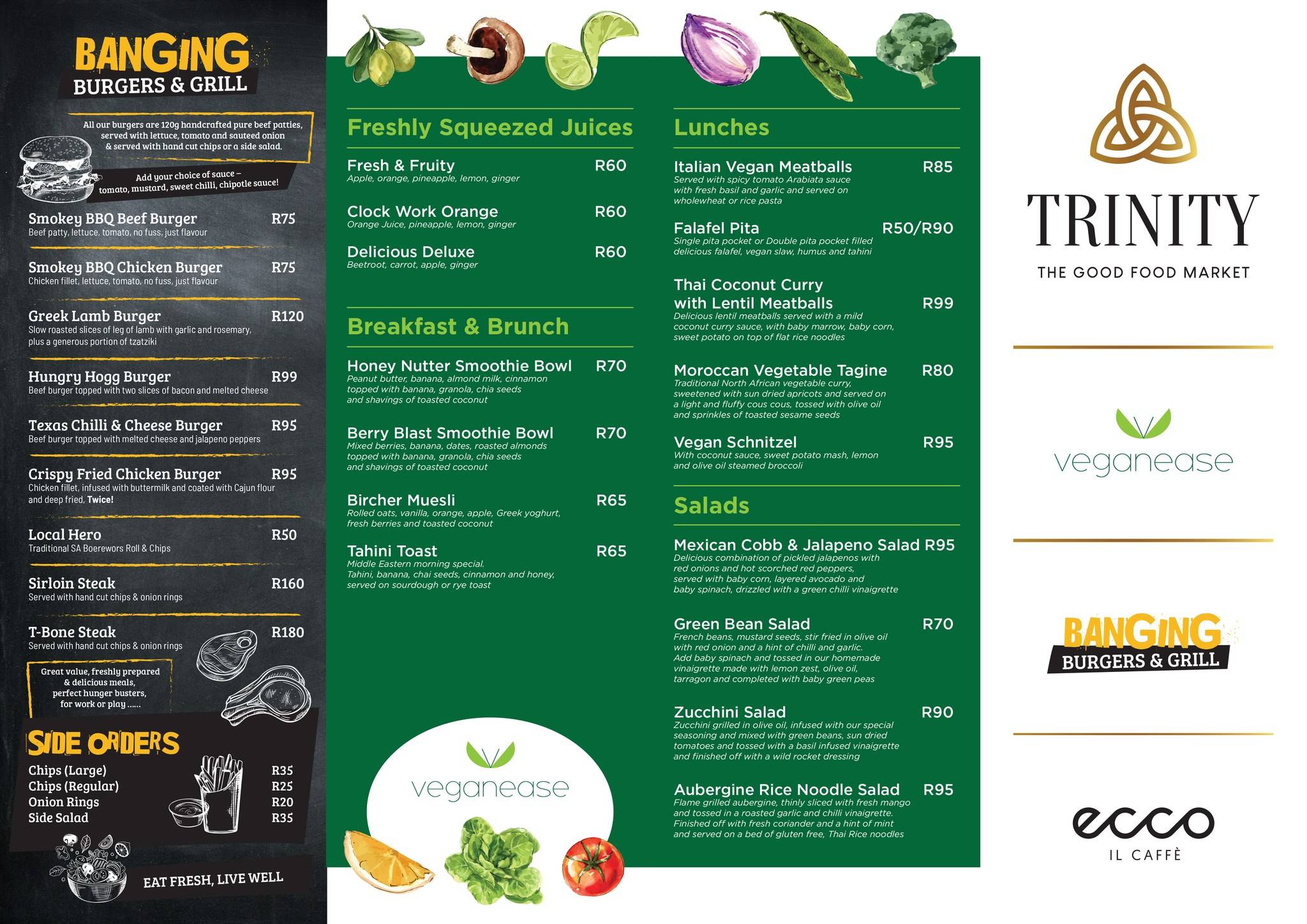 Menu at ecco il caffe cafe, Cape Town, Devils Peak Brewery