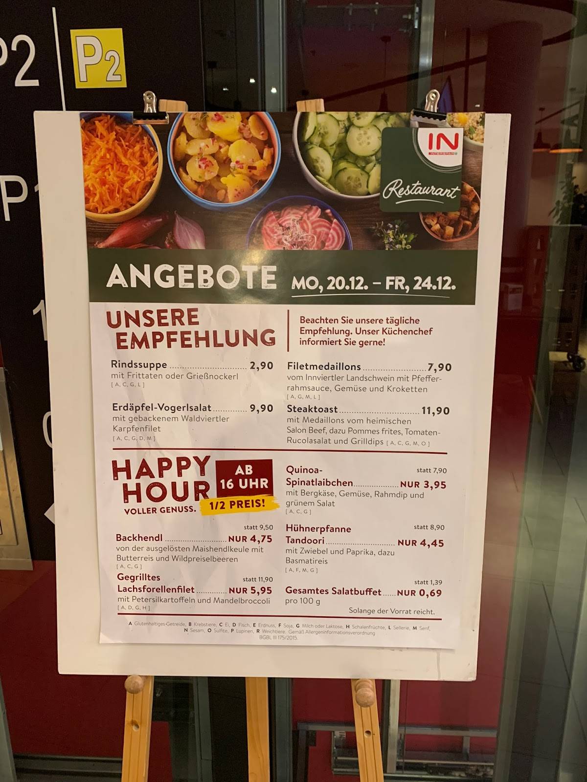 Speisekarte von INTERSPAR-Restaurant, Wien, Franz-Jonas-Platz 6