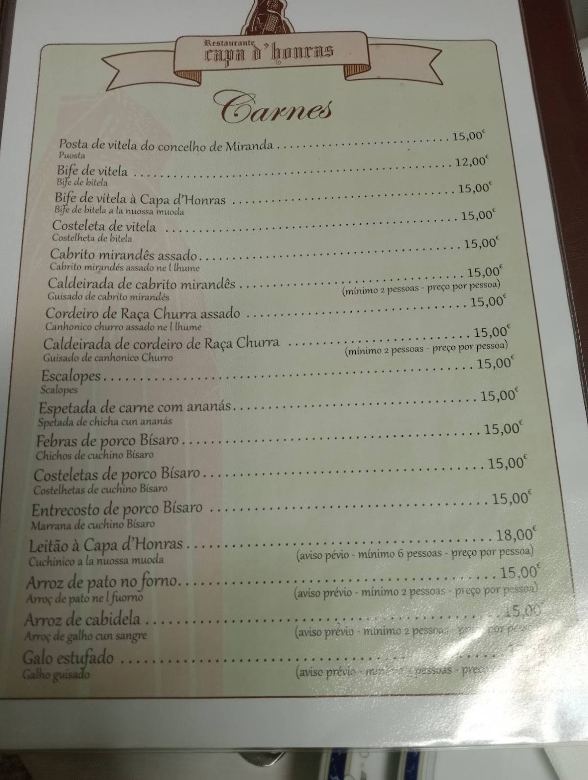 Capa Do Menu Do Restaurante