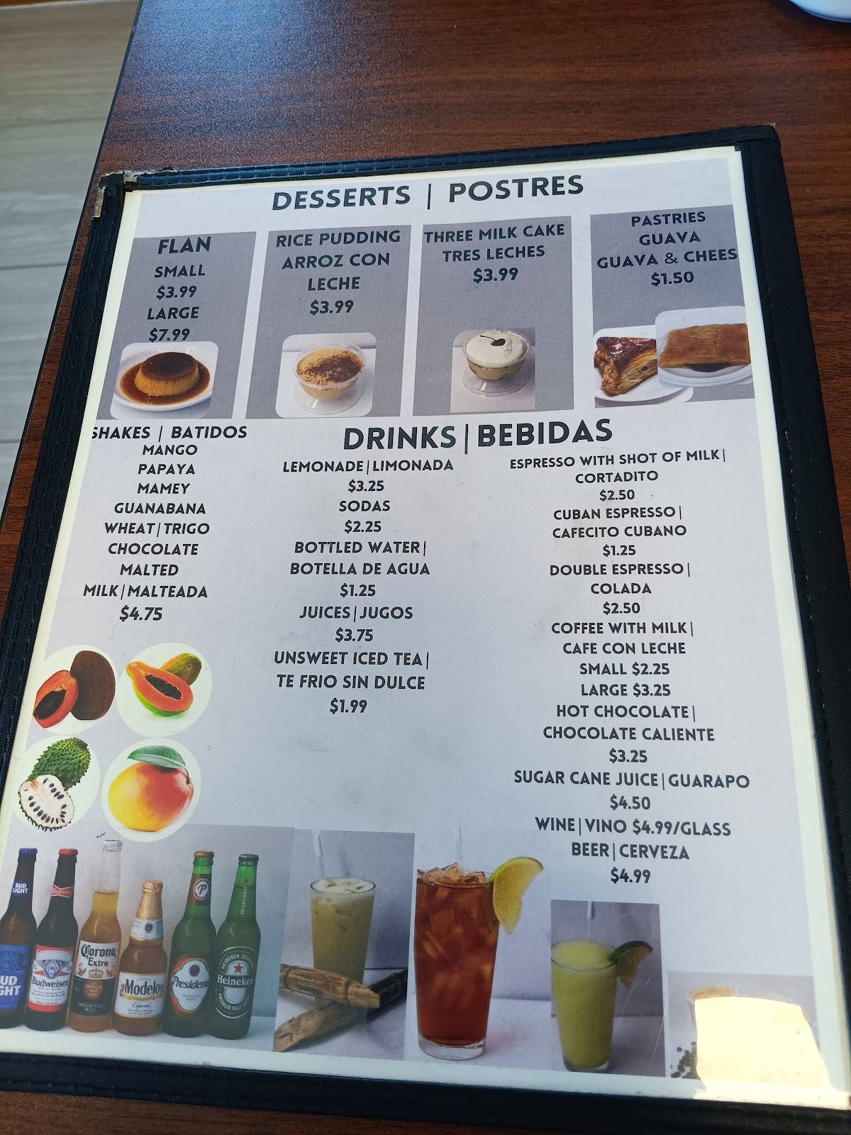 Menu at El Mambo ll Bakery & Restaurant, Cape Coral, SE 47th Terrace