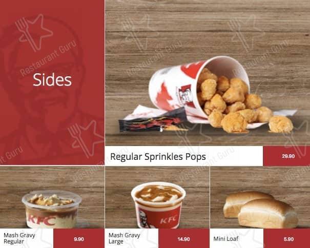 Menu at KFC Brackenfell restaurant, Cape Town, Old Paarl Rd