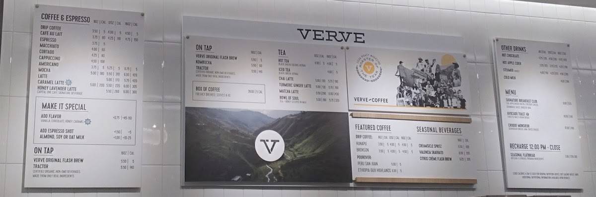 Menu at Capital One Café cafe, The Woodlands