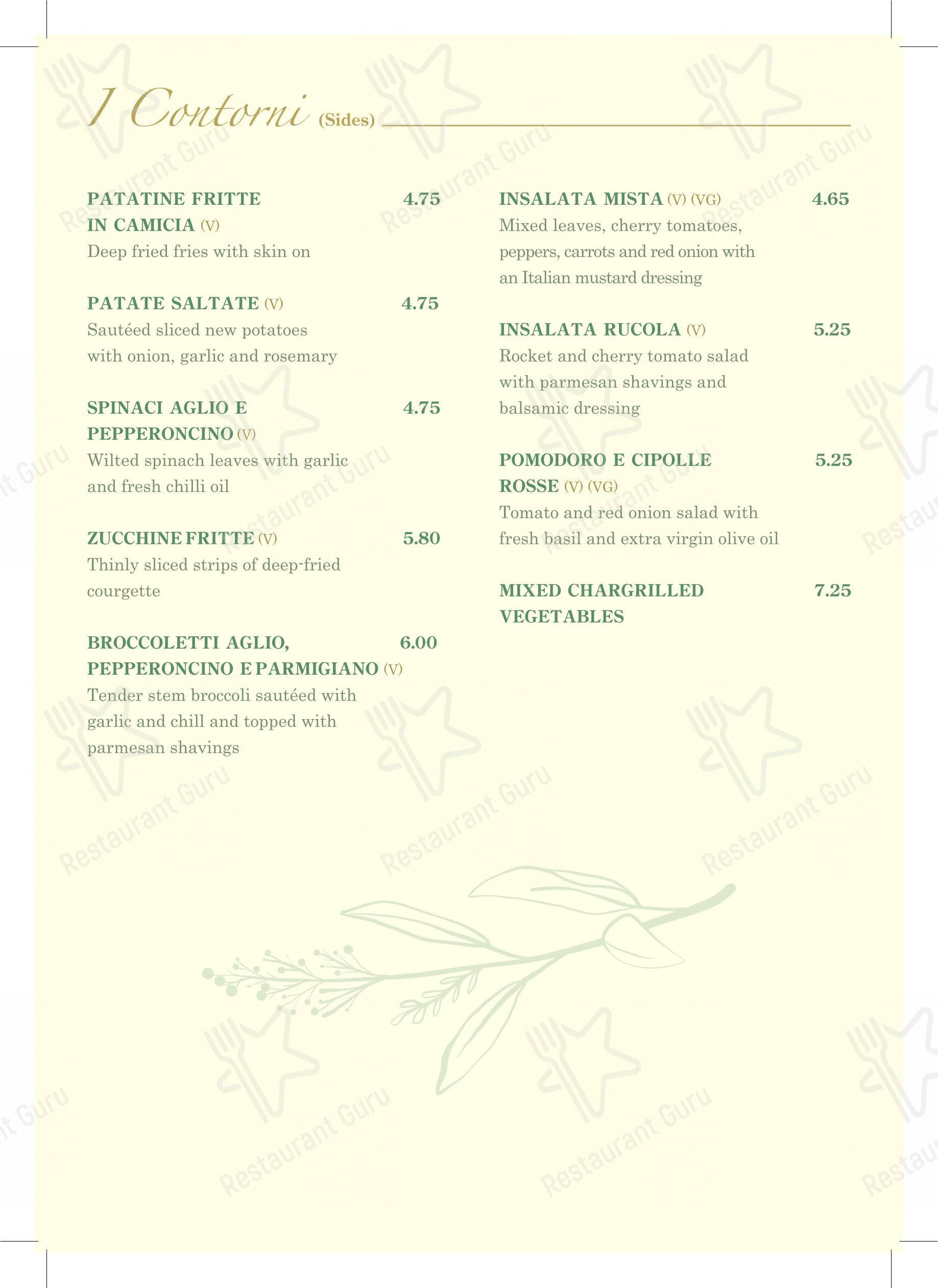 Menu at Capri Mirfield restaurant, Mirfield