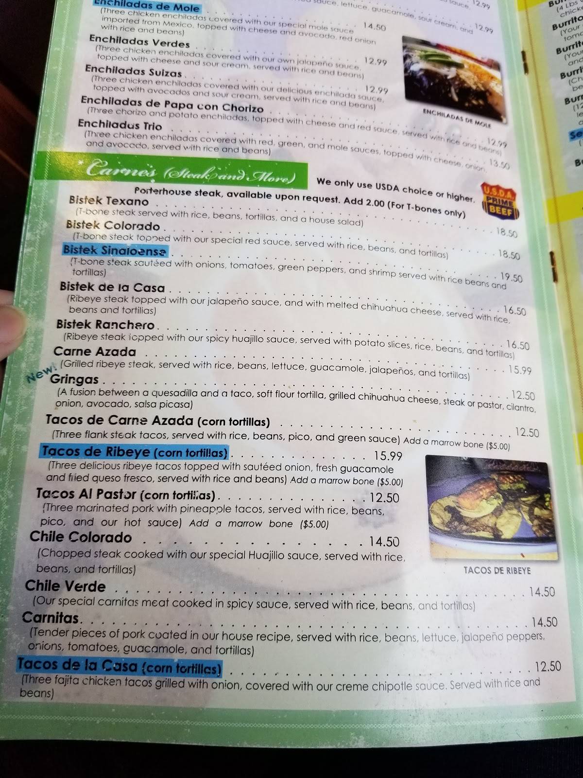 Carta de Casa Azul Restaurante y Cantina Coralville, Coralville