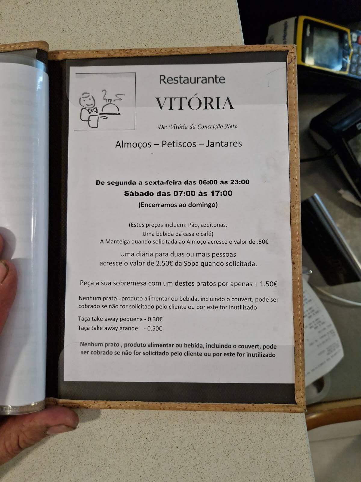 Menu em Casa Vitória restaurante, Leiria