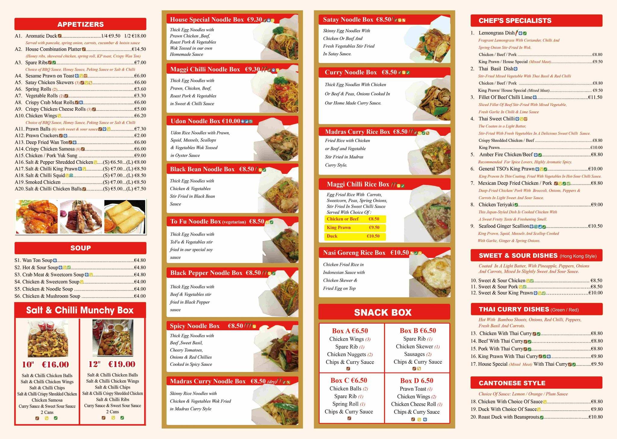 Menu at Golden Wok restaurant, Castlepollard