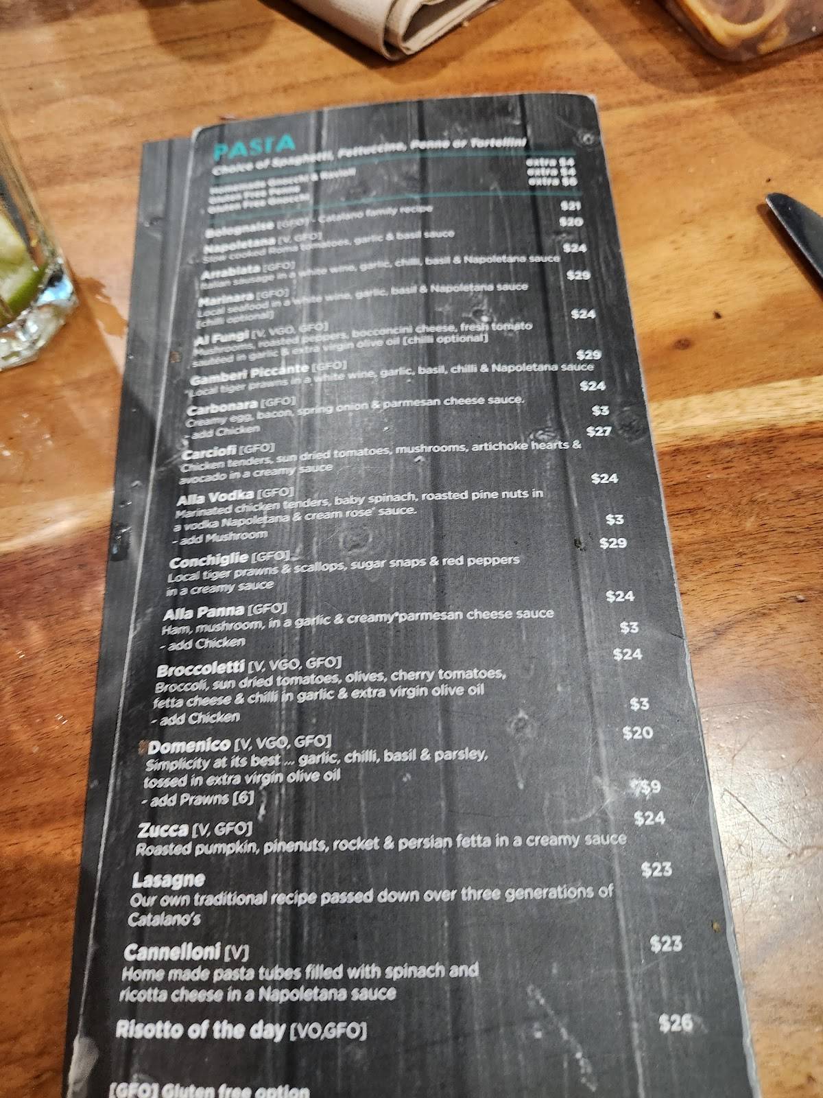 Menu at Catalano & Co Baldivis restaurant, Baldivis