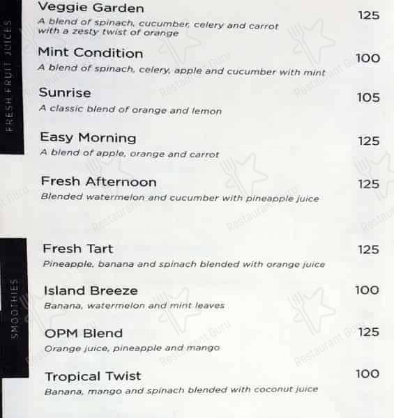 Menu at Brique Modern Kitchen cafe, Cebu City, ayala center cebu