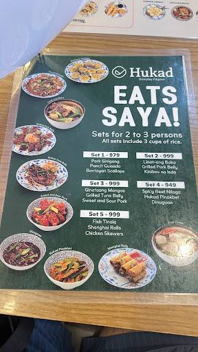 Menu at Hukad restaurant, Cebu City, ayala center cebu