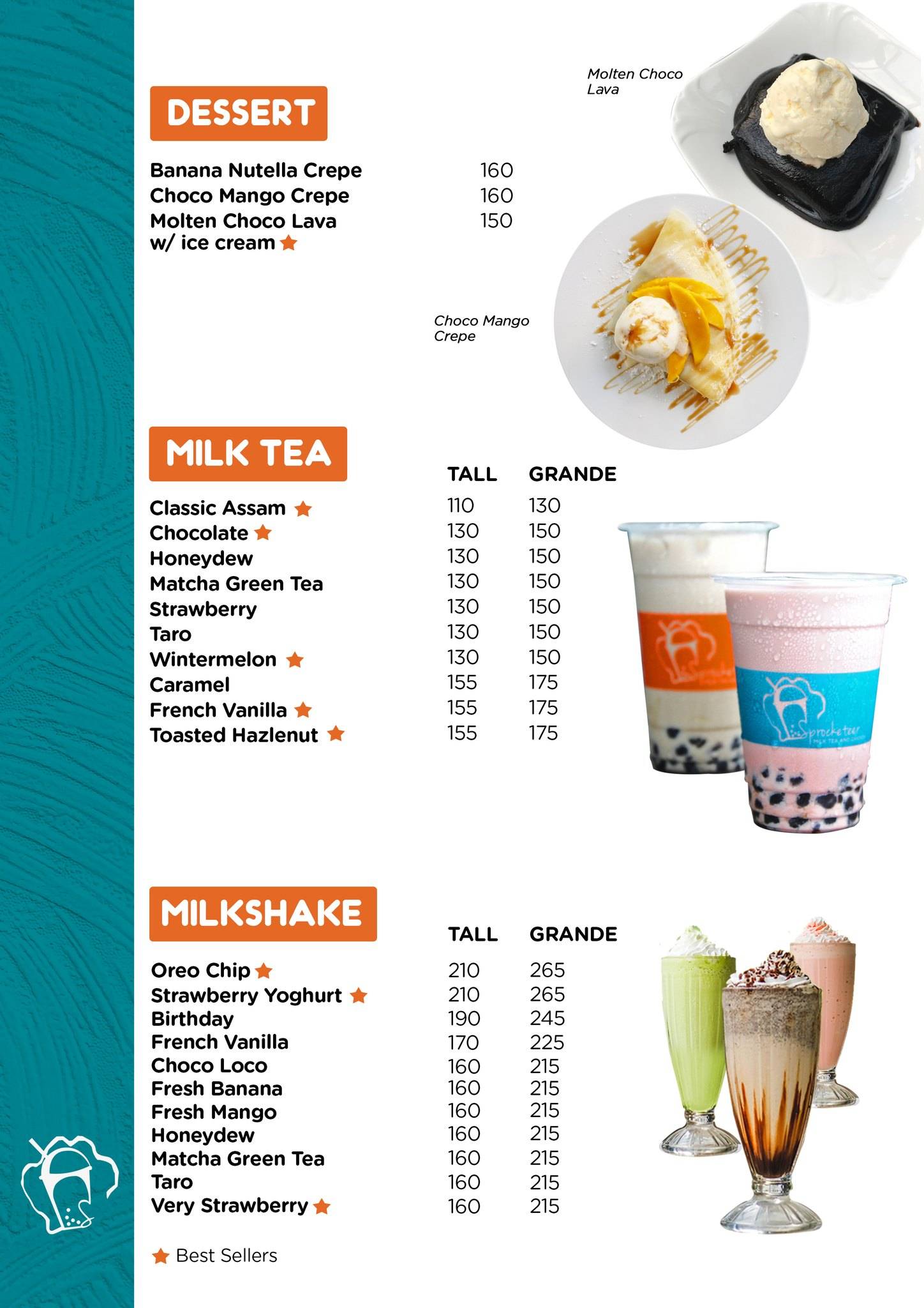 Menu at Sprocketeer Cafe, Cebu City