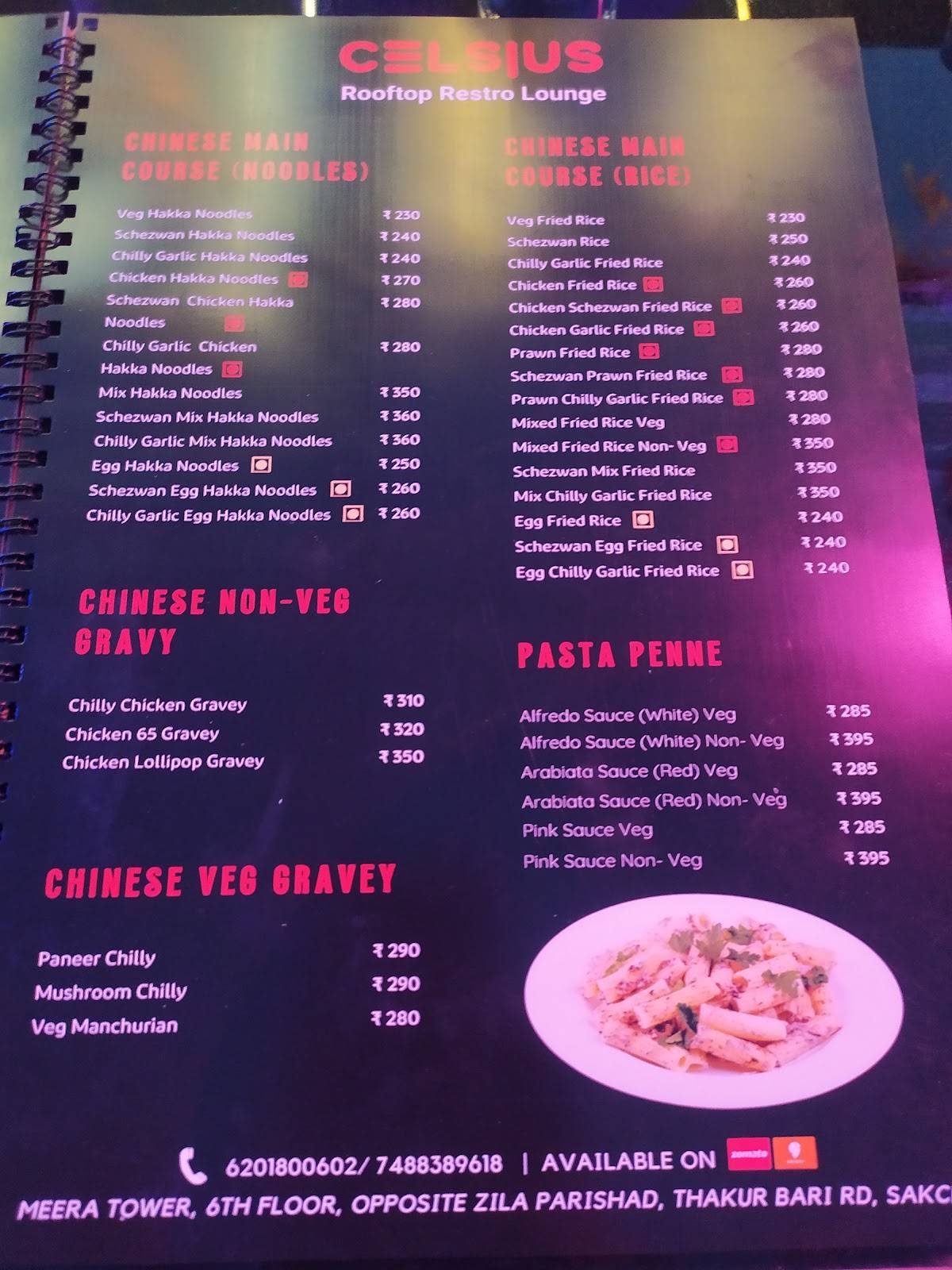 Menu at Celsius - Rooftop Restro & Lounge, Jamshedpur