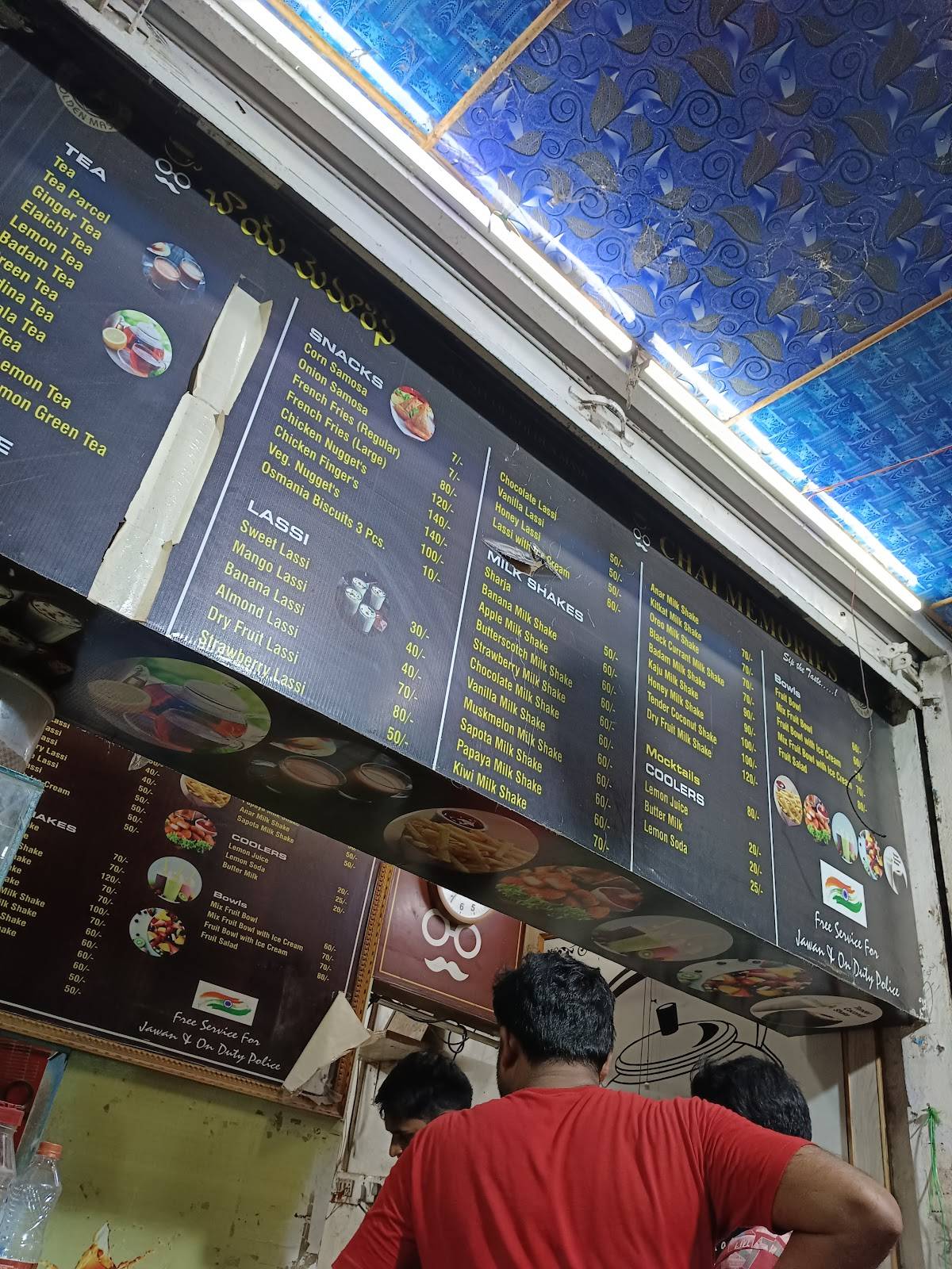 Menu at Chai memories, Hyderabad, Suchitra Rd