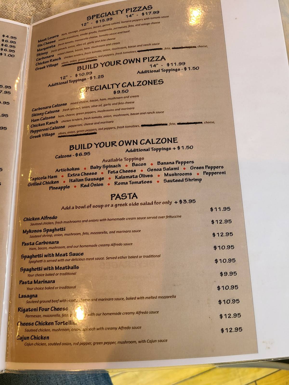 Menu at Sokolata desserts, South Charleston