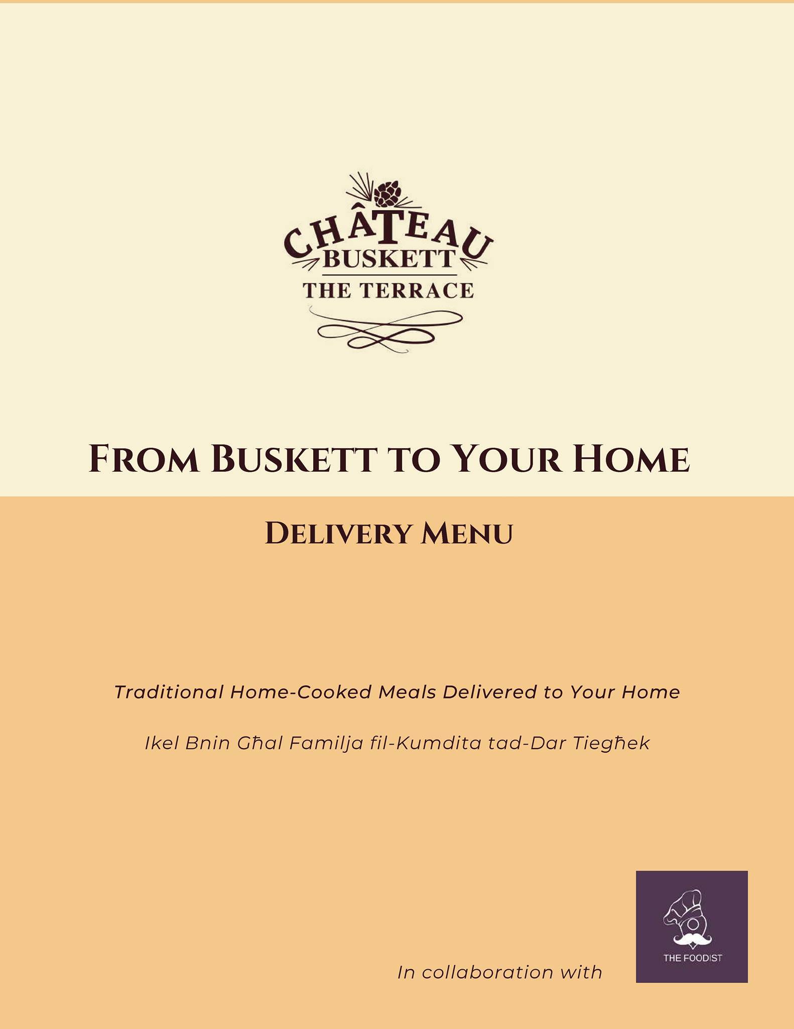 Carta del restaurante Chateau Buskett, Siggiewi, Triq Il-Buskett