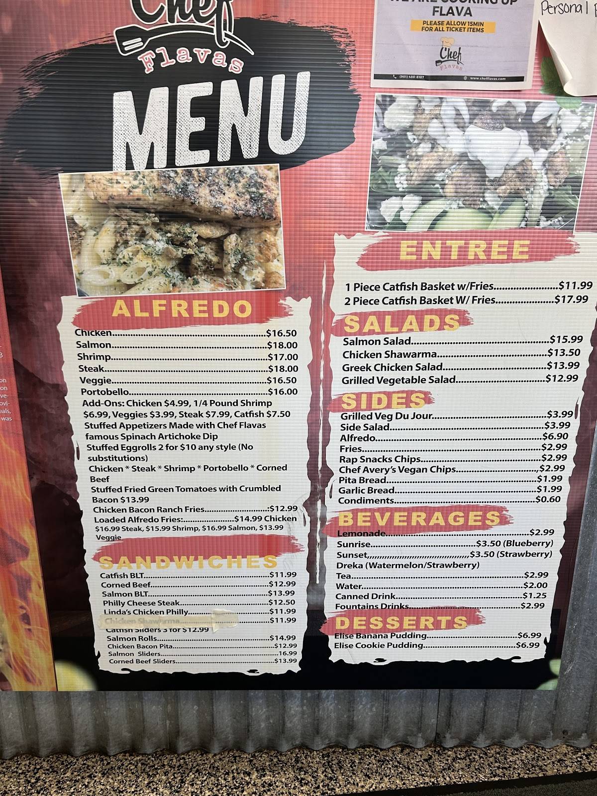 Menu at Chef Flavas Restaurant, Bartlett