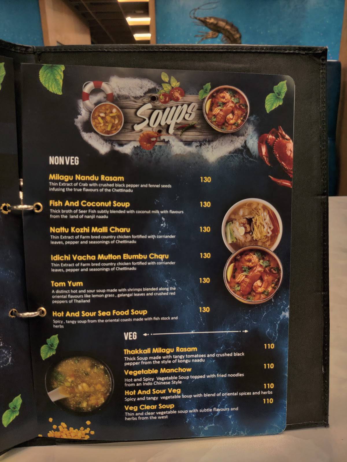 Menu at Aazhi Seafood Restaurant, Chennai, 2/1
