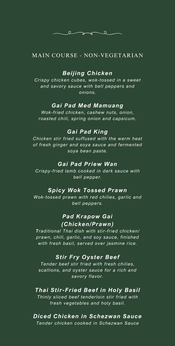 Menu at Asian Hive, Chennai, No. 3/1