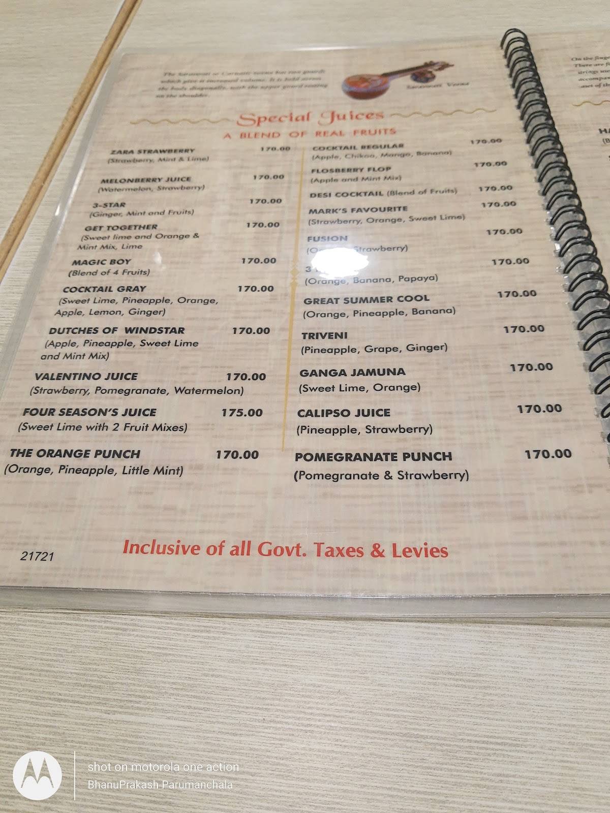 Menu at Geetham Veg Restaurant, Chennai, 102/82