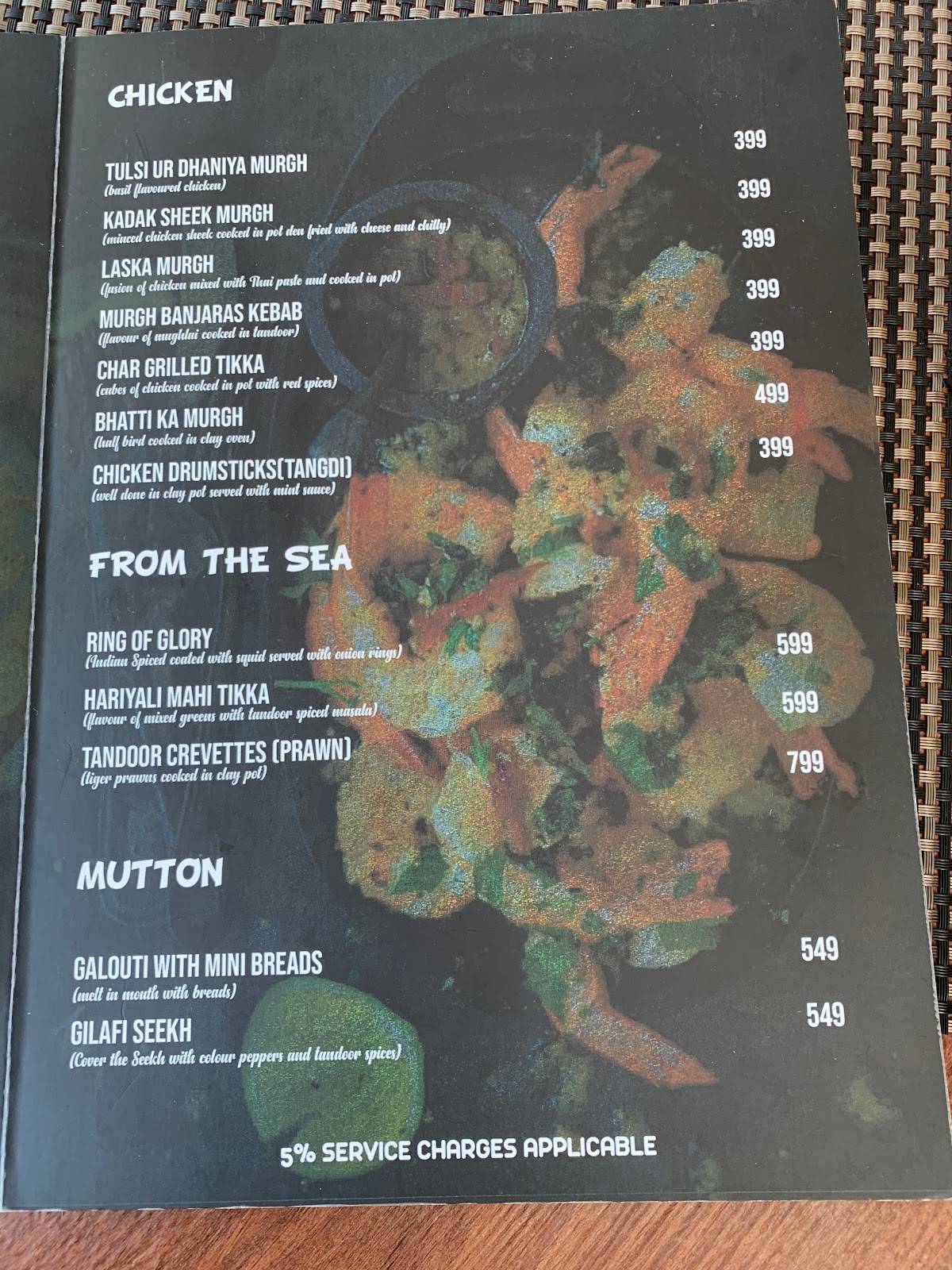 Menu at Igloos rooftop restaurant, Chennai