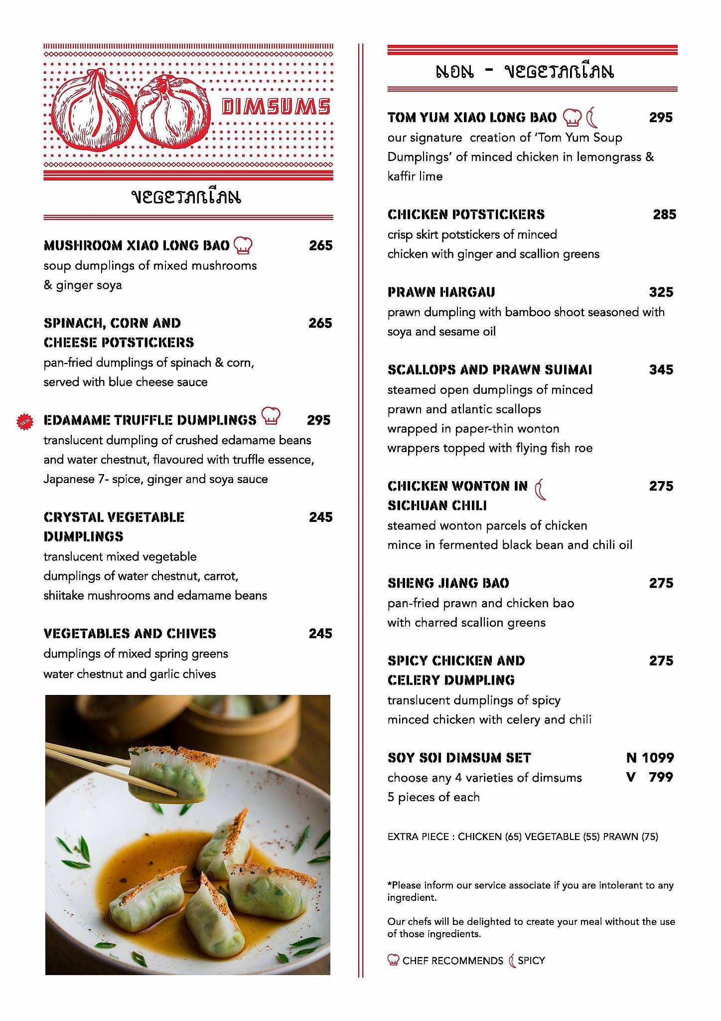 Menu at Soy Soi, Chennai