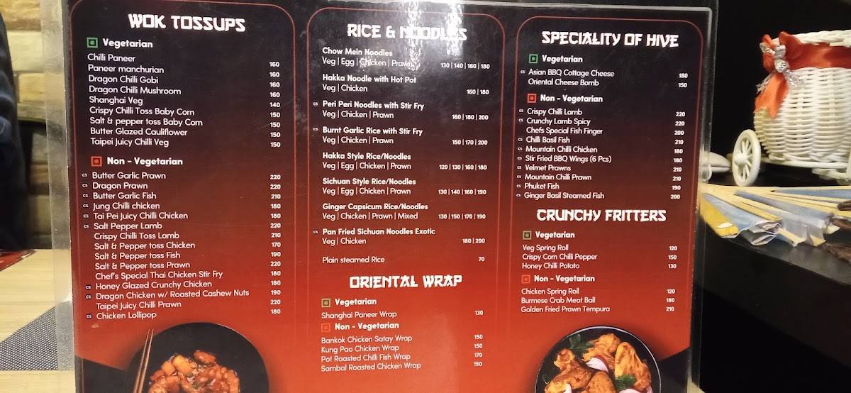 Menu at Asian Hive, Chennai, NO.88