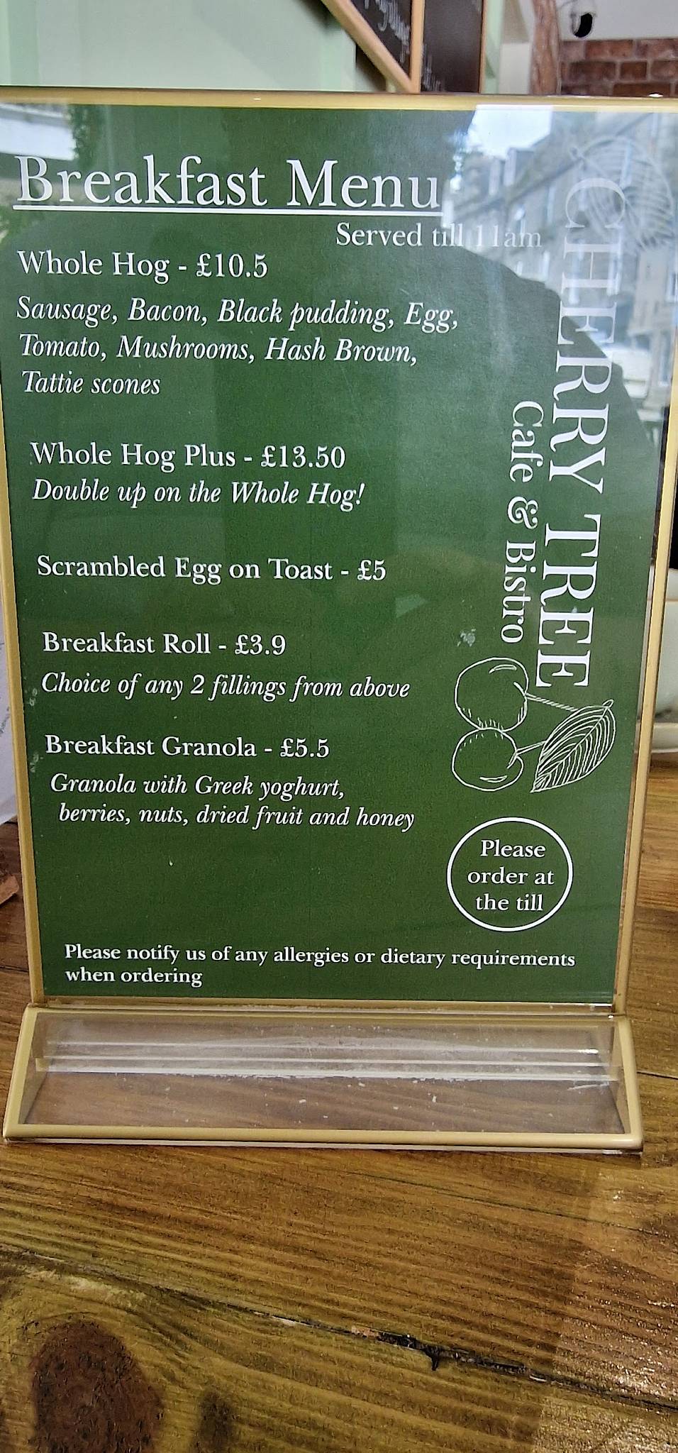Menu at Cherry Tree Cafe and Bistro, Banff