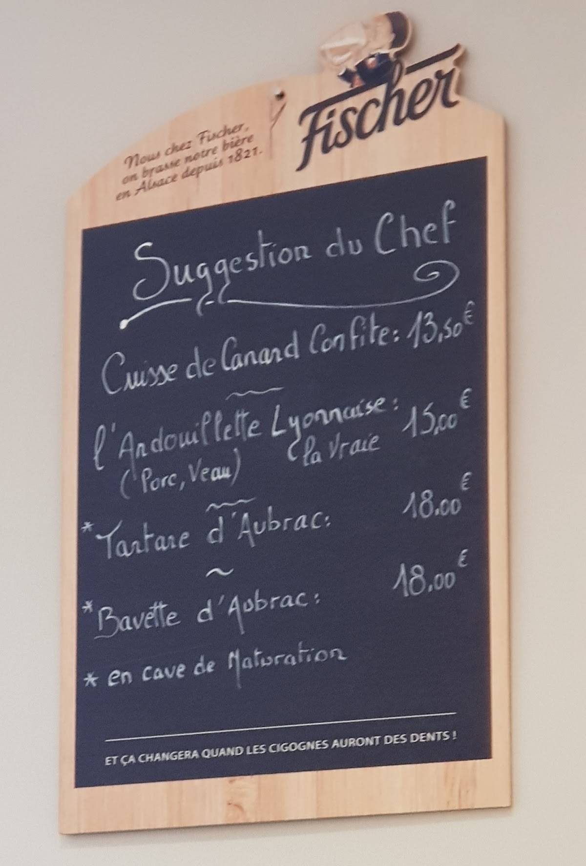 Menu au Chez Titou restaurant, Yzeure