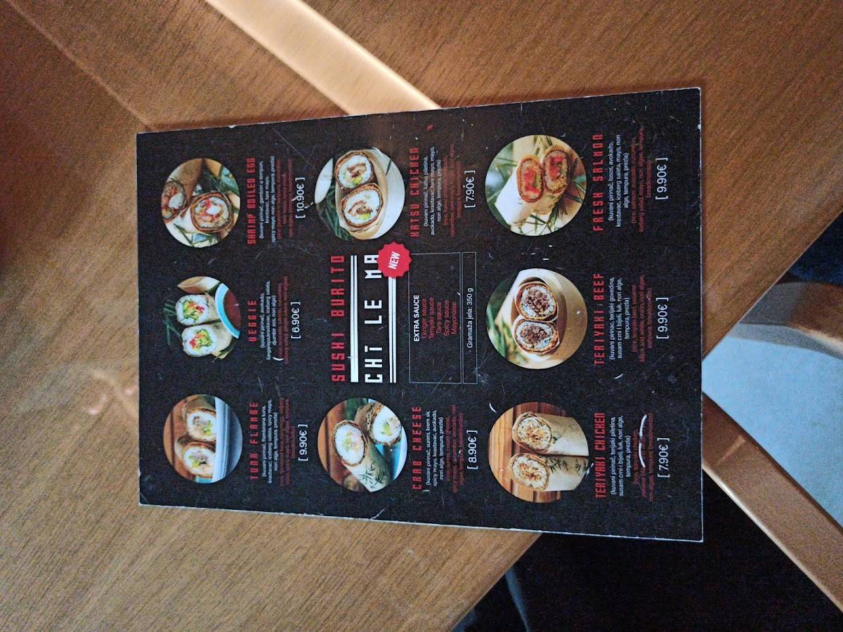 Menu at Chi Le Ma restaurant, Podgorica