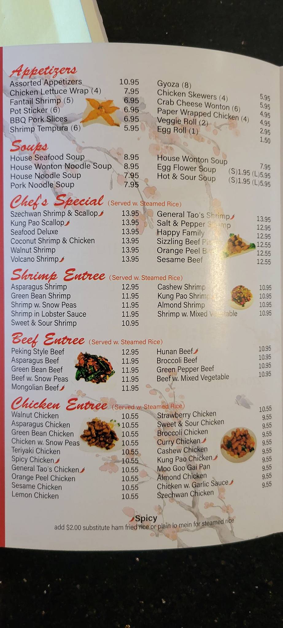 Carta del restaurante China Hill, Layton