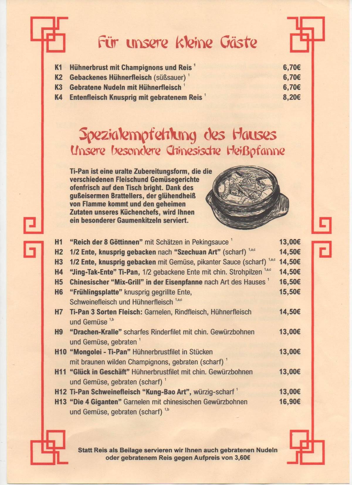 Menu at China Restaurant Golden Town, Heilbronn