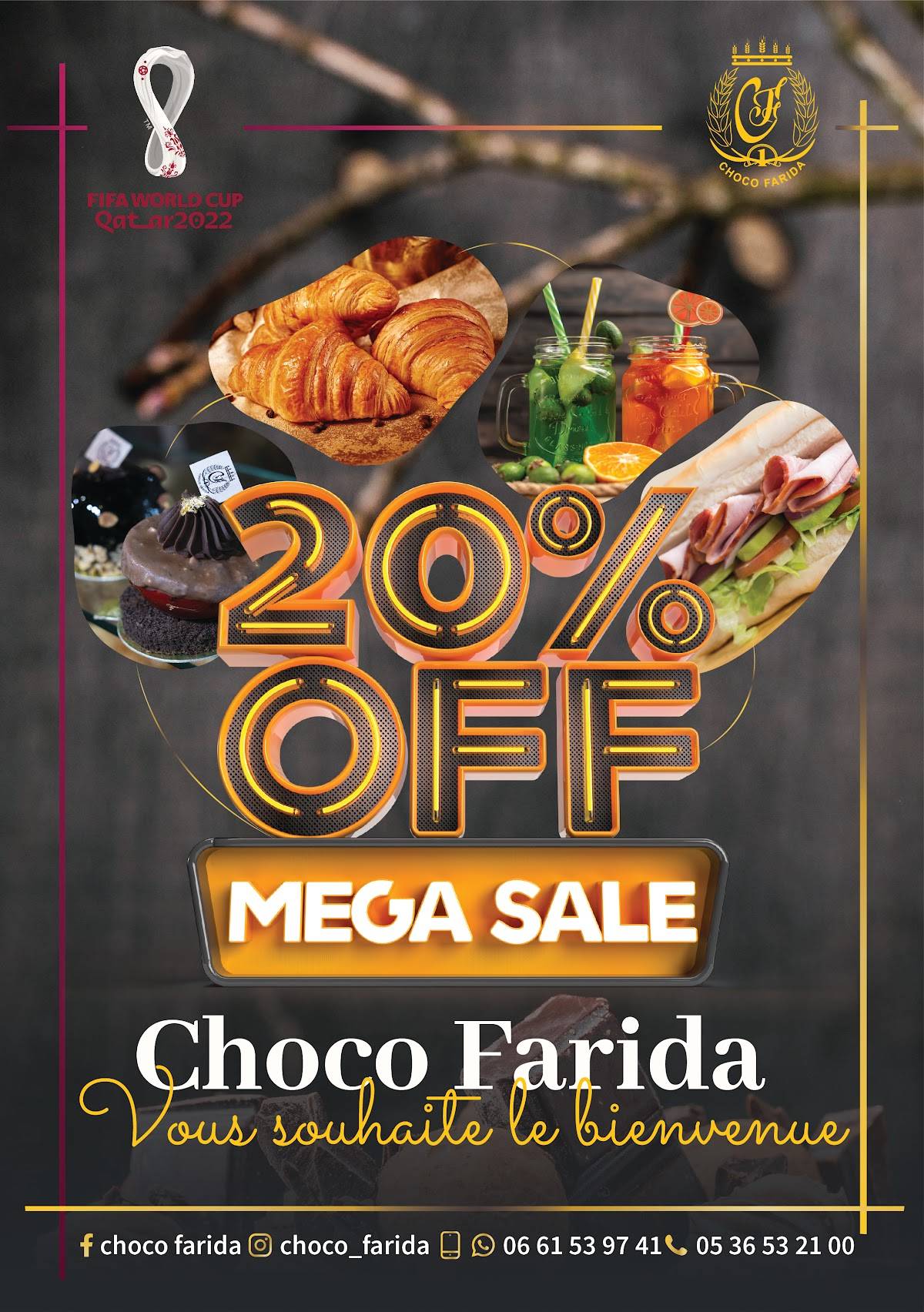 Carta de Choco Farida : Boulangerie & Pâtisserie, Uchda